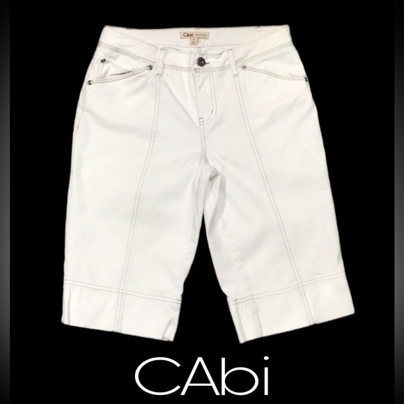 CAbi | Shorts | Cabi Jeans Out N About Denim Bermuda Shorts Offwhite ...